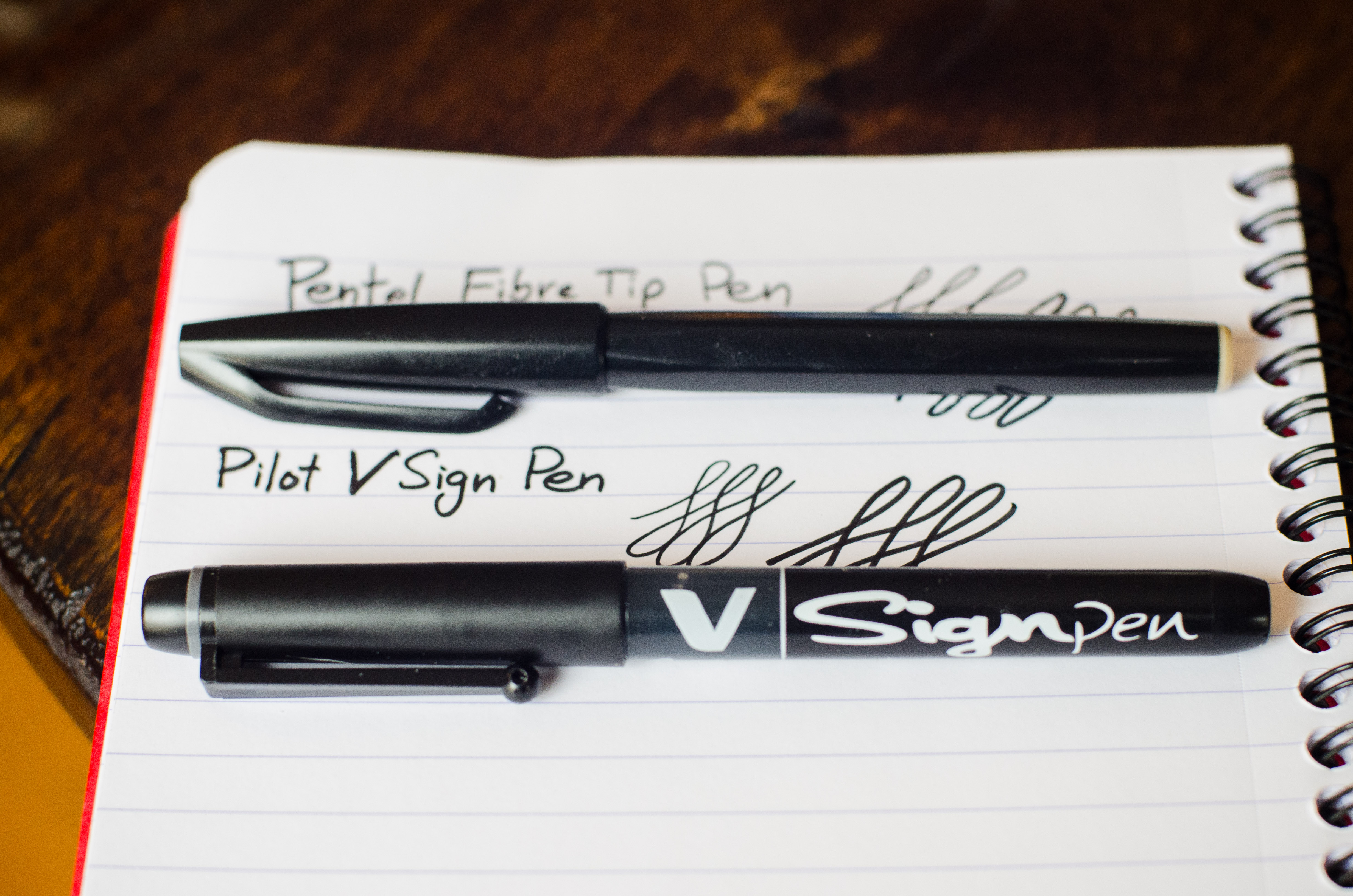 High Contrast Pens: Pilot VS Pentel – Riding Blind